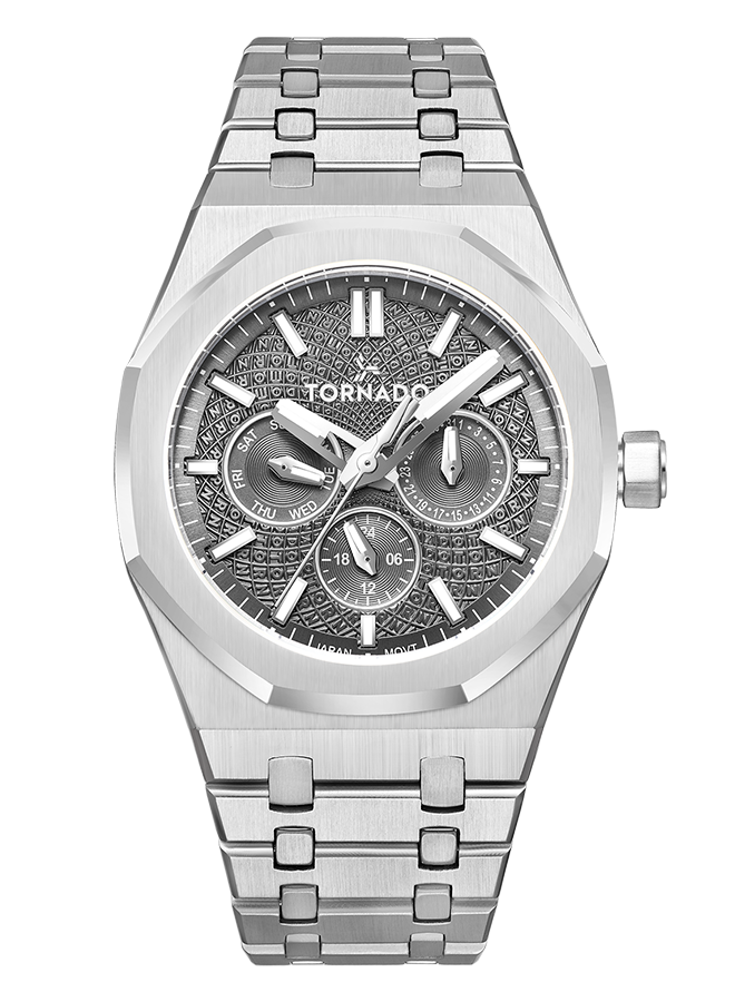 Shop Watches for Men, Aurora Multi Function Watch Online India - Grey Silver - T23104-SBSX ...